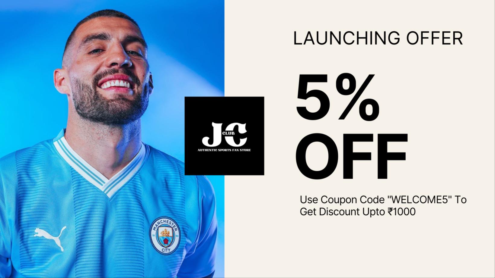 Authentic football jerseys | JC CLUB | India